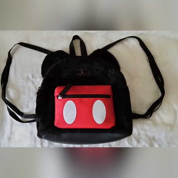 Disney | Accessories | Mickey Mouse Furry Backpack | Poshmark